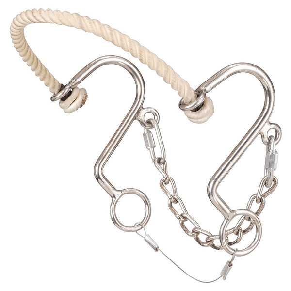 Tough 1 Horse Bit Kelly Silver Star S Hack With Rope Nose – Hilason ...