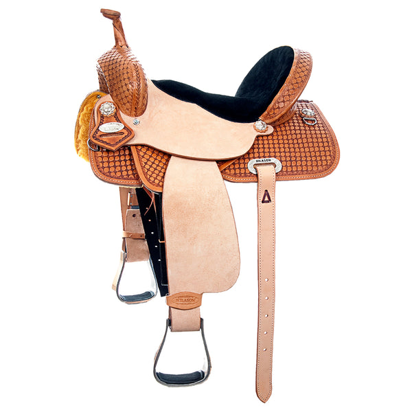 Flex Tree Western Horse Saddle Hilason In American Leather Barrel Trail ...