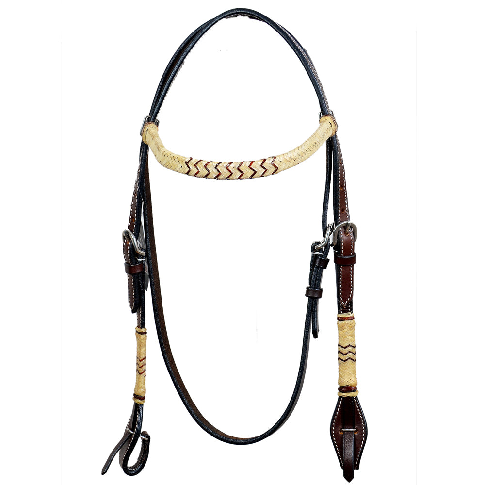 Bar H Equine Western Horse Rawhide Genuine American Leather Headstall ...