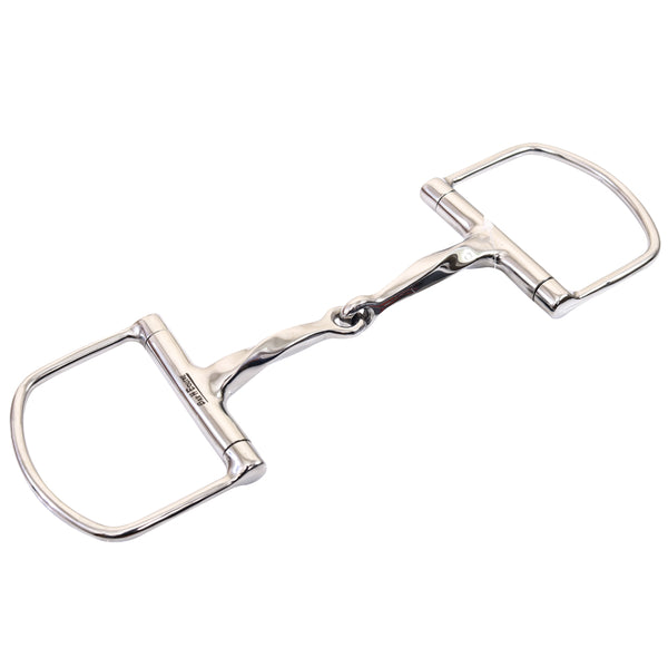 Stainless Steel Broken Mouth D Ring Racing Snaffle Bit – Hilason ...