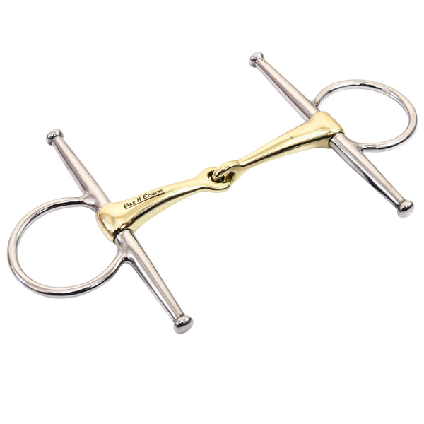 Full Cheek Smooth Broken Snaffle Brass Mouth Bit – Hilason Saddles and Tack