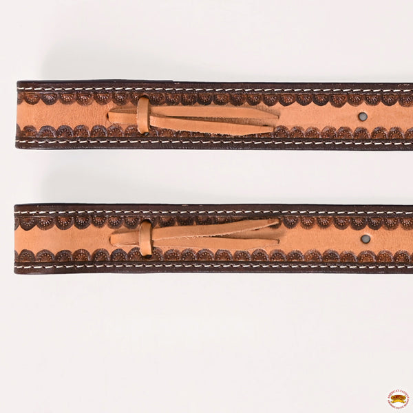 23 In Hilason Western Horse Hand Tooled Genuine Leather Saddle Back Bi ...