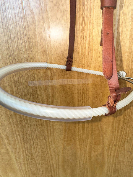 HILASON Western Tack Round Nose Working Single Rope Noseband Bosal Tan ...