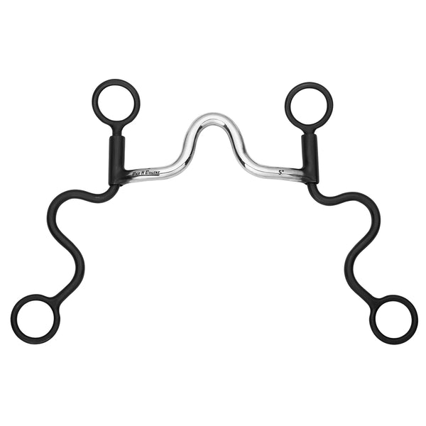 BAR H EQUINE Western Antique Cavalry Shank Bit with Low Port Mouthpiec ...