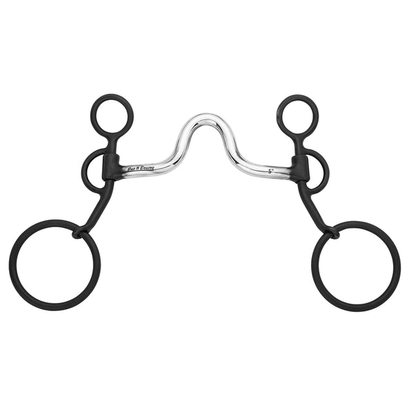 BAR H EQUINE Western Antique Cowboy Shank Bit with Low Port Tongue Rel ...