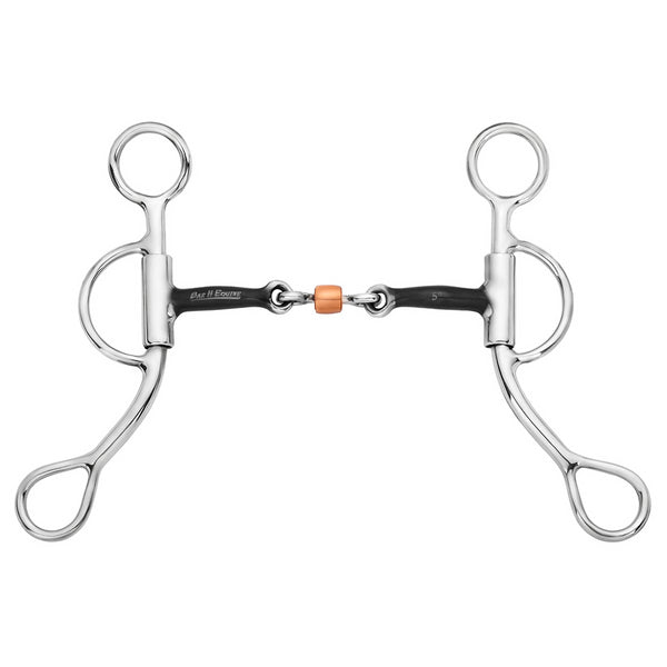 BAR H EQUINE Western Argentine Shank Bit with Three-Piece Copper Rolle ...