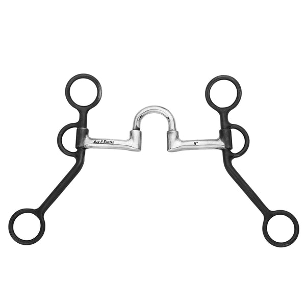 BAR H EQUINE Western Medium Shank Correction Bit with Low Port ...