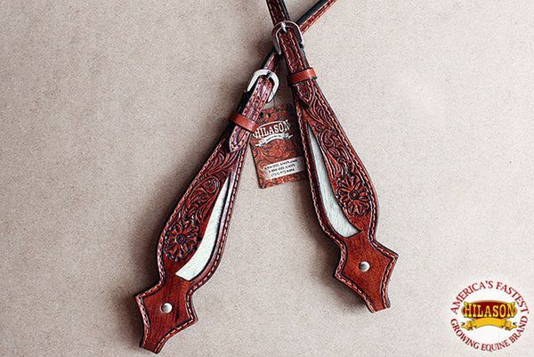 HILASON Western Horse Headstall Genuine American Leather Floral brown ...