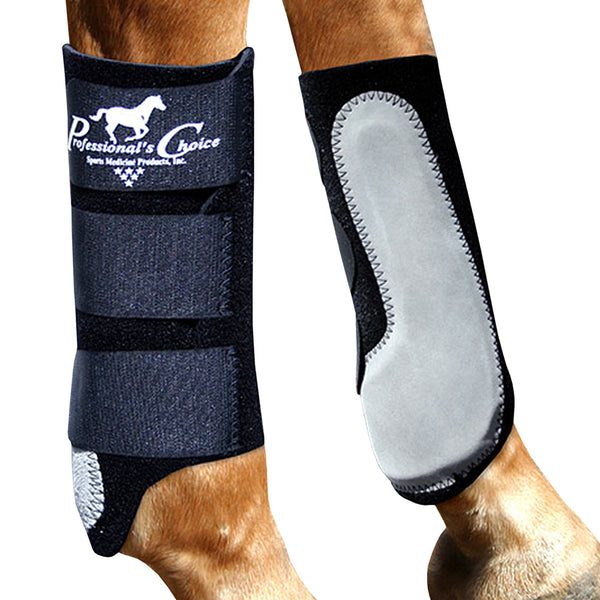 Professional Choice Easy Fit Splint Boot Front Rear Horse Leg Pair Bla ...