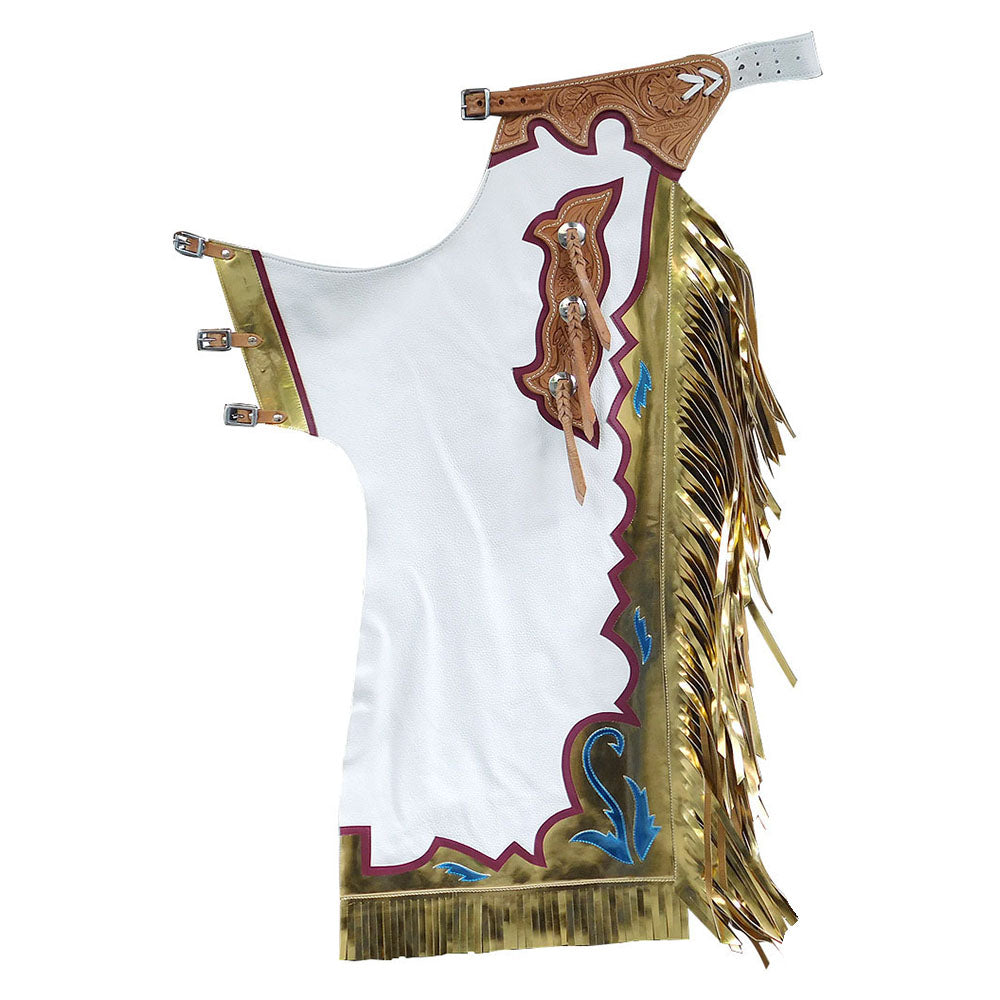Hilason Bull Riding Genuine White Leather Rodeo Western Chaps – Hilason ...
