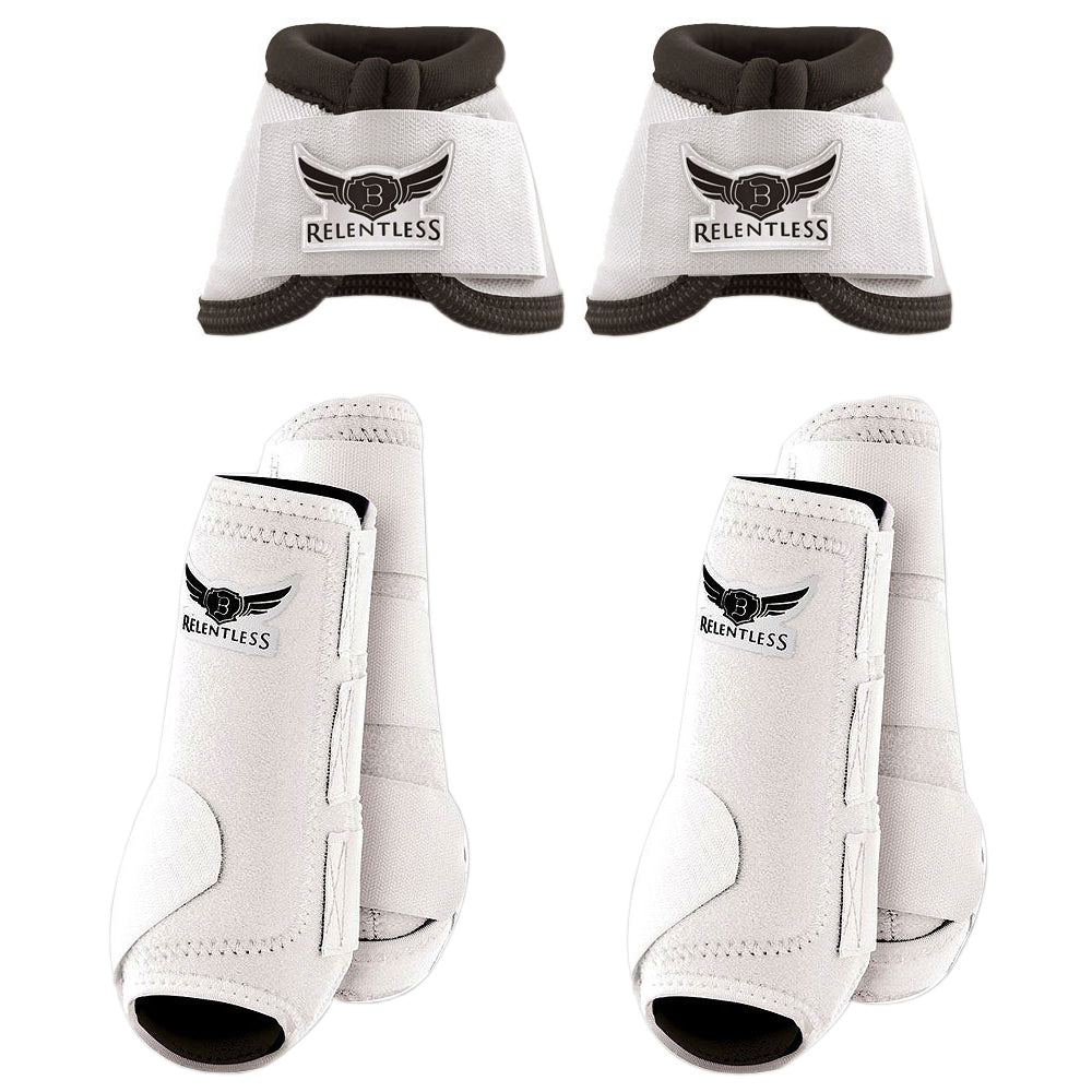 White Cactus Ropes Trevor Brazile Relentless Front Rear Sport Bell Boo ...