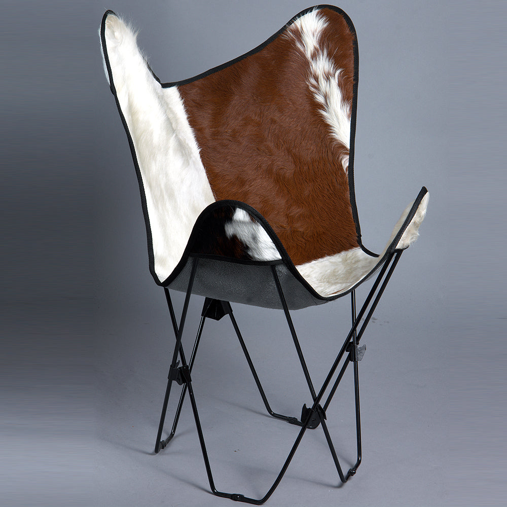 Made In Usa Genuine Leather Butterfly Chair Folding Modern Sling Seat ...